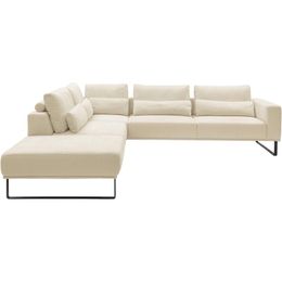 Musterring Ecksofa &raquo;JustB! PM100 Federkern & Kaltschaum, bequem, Breite 308cm, L-Form&laquo; mit Sitztiefenverstellung und Kissen, mit Metallkufe, Ma&szlig;e 290x308 cm 
