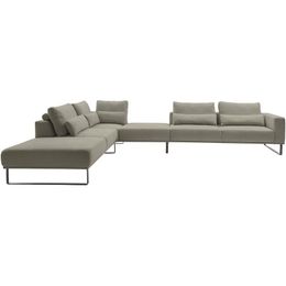Musterring Ecksofa &raquo;JustB! PM100 bequem, modern, elegant und viel Platz, bodenfrei&laquo; mit Zwischenhocker, wahlweise mit Funktion und Kissen, Ma&szlig;e 290 x 398 beige 