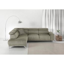3C Candy Ecksofa &raquo;Greve Sofa immer mit manuelle Kopfteilverstellungen, modern, elegant&laquo; wahlweise motorischer Sitzvorzug, bequem und zeitlos, L-Form 