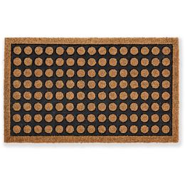 Astra Fu&szlig;matte &raquo;Coco Home 1&laquo; rechteckig 16 mm H&ouml;he Kokos, T&uuml;rmatte, Hoch Tief Struktur, wetterfest, rutschfest braun Gummi, Kokos B : 40cm 1 Stk., 