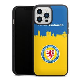 DeinDesign iPhone 13 Pro Max Handy Premium Silikon H&uuml;lle Handyh&uuml;lle schwarz Case Logo Eintracht Braunschweig Official Licensed Product Silikon Premium Case