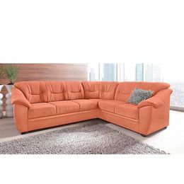 Sit & More sit&more Ecksofa &raquo;Savona L-Form, B. 262cm, klassisches Design, Federkern, Komfort Sitz&laquo; option. Schlaffunktion Liegef. 195x120cm,div. Stoff und 