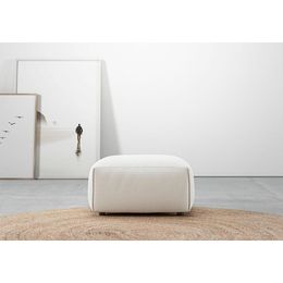 Home Affaire Hocker &raquo;Glimminge auch in Breitcord, Feincord und Easy care-Bezug&laquo; passend zur Serie "Glimminge" wei&szlig; 100% Polyester B/H/T: 80cm x 42cm x