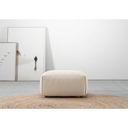 Home Affaire Hocker &raquo;Glimminge auch in Breitcord, Feincord und Easy care-Bezug&laquo; passend zur Serie "Glimminge" beige 100% Polyester B/H/T: 80cm x 42cm 