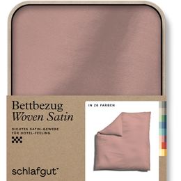 Schlafgut Bettbezug &raquo;Woven Satin&laquo; besonders dicht gewebt, Mix & Match: passender Kissenbezug erh&auml;ltlich lila Mako-Satin, Obermaterial: 100% Baumwolle B/L: 200cm