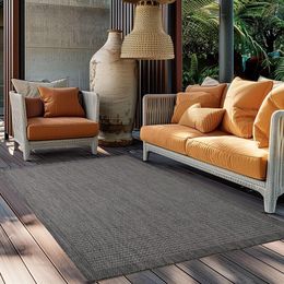 Ayyildiz Teppiche Outdoorteppich &raquo;GIZA 1410, auch als L&auml;ufer und Rund&laquo; rechteckig 3 mm H&ouml;he L&auml;ufer, In- und Outdoor, Wetterfest, Wasserabweisend, robust schwarz 
