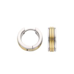 Firetti Damen Paar Creolen &raquo;Schmuck Geschenk Titan Ohrschmuck Ohrringe bicolor&laquo; gold 15mm, Titan