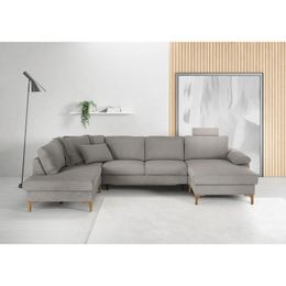 3C Candy Wohnlandschaft &raquo;Lecce, wahlweise PUR-Schaumstoff oder Tonnentaschenfederkern U-Form&laquo; Bettkasten in Umbauecke und Longchair, sowie 