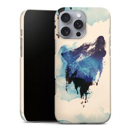DeinDesign iPhone 16 Pro Max Handy Premium Case Smartphone Handyh&uuml;lle Schutzh&uuml;lle gl&auml;nzend Graphic Wolf Illusion Premium Case