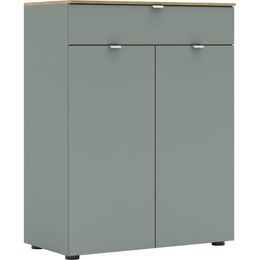 Innostyle Kommode &raquo;BARI Kommode, BxHxT 78x101x41 cm&laquo; 1 Stk. tlg. 2 t&uuml;rig, 1 Schublade, Fu&szlig;-Set bestellbar, Soft-Close grau ABS-Kunststoff, Holzwerkstoff, MDF, 