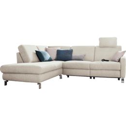 3C Candy Ecksofa &raquo;Mainau modern und elegant, mit gutem Sitzkomfort, Breite 257cm, L-Form&laquo; wahlweise mit elektrischer Relaxfunktion, Federkern wei&szlig; 