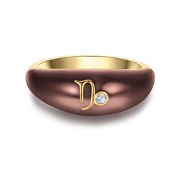 Glanzst&uuml;cke M&uuml;nchen Glanzst&uuml;cke M&uuml;nchen Ring female size 54 Brown / Gold / Silver