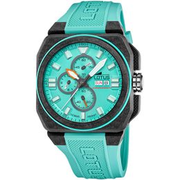 Lotus Herren Chronograph Quarzuhr, Armbanduhr, Herrenuhr, Kautschukband, Datum, Stoppfunktion blau Einheitsgr&ouml;&szlig;e