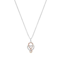 Tom Tailor Damen Tom Tailor Kette mit Anh&auml;nger &raquo;Schmuck Geschenk Silber 925 Herz Infinity Unendlichkeitsschleife&laquo; mit Zirkonia (synth.) Silber 925 (