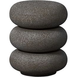 Woood Beistelltisch &raquo;Laurel mit organisch gestapelter Form aus Magnesiumoxid 40x40x50 cm&laquo; Einzigartig durch Materialstruktur, Tragkraft 20 kg, 