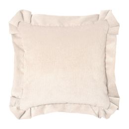 Pad Dekokissen &raquo;CASUALLY&laquo; Umlaufender Volant &ndash; das Extra, das begeistert beige Polyacryl, Polyester B/L: 45cm x 45cm, 1 Stk.