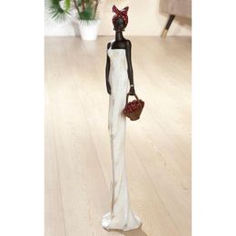 Gilde Afrikafigur &raquo;Afrikanerin Tortuga&laquo; H&ouml;he 82 cm, Wohnzimmer beige Polyacryl B/H/T: 16,5cm x 82cm x 16cm, Frau