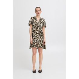 Ichi Kleid IHMARRAKECH Loose fit in Tannin Leo Aop | Gr.: L