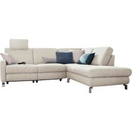 3C Candy Ecksofa &raquo;Mainau modern und elegant, mit gutem Sitzkomfort, Breite 257cm, L-Form&laquo; wahlweise mit elektrischer Relaxfunktion, Federkern wei&szlig; 
