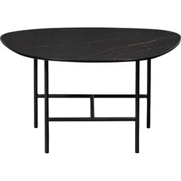 Woood Couchtisch &raquo;Vajen Porzellan-Marmorlook mit Metallgestell&laquo; H 38 x B 70 x T 70 cm, Tragkraft 15 kg, pfleigleicht schwarz B/H/T: 70cm x 38cm x 70cm