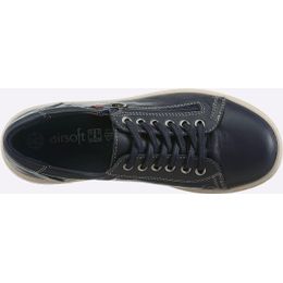 Casual Looks Damen Schn&uuml;rschuh, Gr. 37, blau, Glattleder, Schuhe
