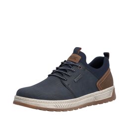 Rieker Herren Slip-On Sneaker, Gr. 42, blau, Lederimitat, Schuhe, Freizeitschuh, Halbschuh, Slipper mit TEX-Membrane