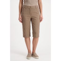 KjBRAND Damen Bermudas "BETTY", braun, Gr. 44, Web, Obermaterial: 47% Baumwolle, 45% Polyester, 6% Viskose, 2% Elasthan, Hosen, Sommerhose Wash & Go