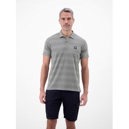 Lerros Herren Poloshirt "Poloshirt in feiner PiquŽqualit&Scaron;t mit frischer Streifenoptik"lava grau, Gr. XXXL, 53% Baumwolle, 47% Polyester, Shirts