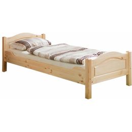 Ticaa Massivholzbett &raquo;Rita&laquo; Doppelbett, aus Kiefer Massivholz, inkl. Rollrost beige Liegefl&auml;che L&auml;nge B: 200cm x 100cm, ohne Matratze