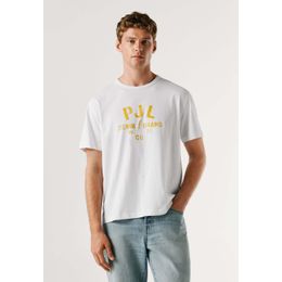 Pepe Jeans Herren T-Shirt "basic t-shirt GUNNER TEE", wei&szlig;, Gr. S, 100% Baumwolle, Shirts