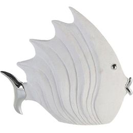 Gilde Tierfigur &raquo;Fischfigur&laquo; wei&szlig; Kunstharz B/H/T: 29cm x 26cm x 8cm