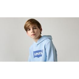 LEVI'S KIDS Jungen Kapuzensweatshirt "LVB BATWING PULLOVER HOODIE", blau, Gr. 6, Sweatware, Obermaterial: 60% Baumwolle, 40% Polyester, Sweatshirts,