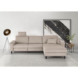 3C Candy Ecksofa &raquo;Mainau L-Form&laquo; Relaxfunktion im 1,5-Sitzer, motorische Schlaffunktion in Longchair grau 100% Polyester B/H/T: 308cm x 91cm x 185cm, 