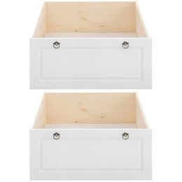OTTO home Schubkasten &raquo;Tessin&laquo; Set, 2 Stk. tlg. Bettschubladen auf Rollen, passend f&uuml;r das OTTO HOME Bett Tessin wei&szlig; Massivholz B/H/T: 69cm x 29cm x 