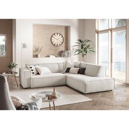 3C Candy Ecksofa &raquo;Matteo in elegant, kubischer Formensprache, bequem, L-Form&laquo; mit auff&auml;lliger Kedernaht, Cord-Bezug, Lounge-Charakter, OTTOs Choice 