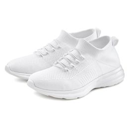 Lascana Damen Sneaker "Slipper, Halbschuh, Turnschuhe, Slip-On-Sneaker, bequem", Gr. 38, wei&szlig;, Obermaterial: 100% Textilmaterial. Decksohle: 100%