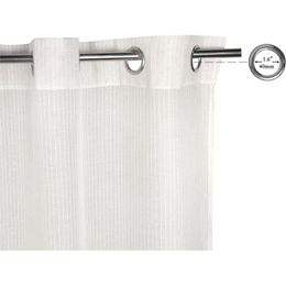 Bruno Banani Gardine &raquo;Lazlo&laquo; &Ouml;sen 1 Stk. tlg. Leinenoptik mit Leinen, Streifen, pflegeleicht, Wohn -und Schlafzimmer beige Polyester 245cm, &Ouml;sen, 135cm