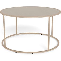 ACTONA GROUP Couchtisch &raquo;Seaford Kaffeetisch, Wohnzimmertisch&laquo; Runder Couchtisch mit grauer Melaminplatte und Stahlgestell, &Oslash;80x45 cm B/H/T: 80cm x 