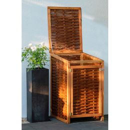 Dobar M&uuml;lltonnenbox 120l, BxTxH: 60x80x115 cm braun Holzwerkstoff Einheitsgr&ouml;&szlig;e