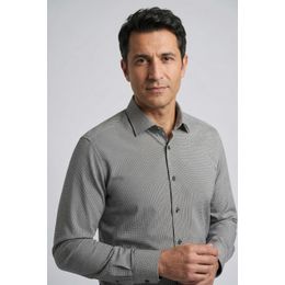 OLYMP Herren Langarmhemd "Luxor 24/Seven", grau, Gr. 41, Jersey, Obermaterial: 92% Baumwolle, 8% Elasthan, Hemden, Businesshemd, Jersey, modern fit,