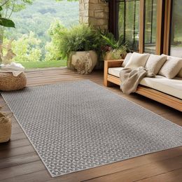 Ayyildiz Teppiche Outdoorteppich &raquo;IBIZA 1903&laquo; rechteckig 5 mm H&ouml;he In und Outdoor, L&auml;ufer, Wohnzimmer, K&uuml;che, Flur oder Wintergarten grau Polypropylen B : 200cm 1 Stk.,