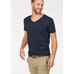Tommy Jeans Herren T-Shirt "TJM ORIGINAL JERSEY V NECK", schwarz, Basic, Gr. XXL, unifarben, Single Jersey, Obermaterial: 100% Baumwolle, Shirts, mit