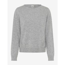 Brax Damen Pullover Style LISA cozy grey, hellgrau, Gr. 44