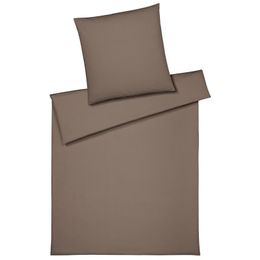 Elegante Bettw&auml;sche &raquo;Cord Jersey&laquo; 2 Stk. angenehmes Hautgef&uuml;hl braun Interlock-Jersey, Obermaterial: 100% Baumwolle B/L: 135cm x 200cm, 1 Stk., 1 Stk., 