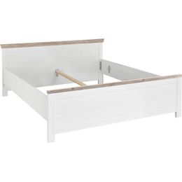 Home Affaire Bett &raquo;Florenz Doppelbett Landhausstil Bettgestell (100,140 oder 180/200cm)&laquo; aus FSC -zertifiziertem Holzwerkstoff, in 3 Breiten wei&szlig; 