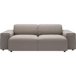 Home Affaire 2-Sitzer &raquo;Glimminge auch in Breitcord + Feincord + Easy care-Bezug&laquo; besondere Kedern&auml;hte,, Zierkissen grau B/H/T: 194cm x 71cm x 101cm, 