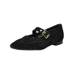 Paul Green Damen Riemchenballerina "Paul Green Ballerinas Veloursleder", Gr. 39, schwarz, Veloursleder, Schuhe