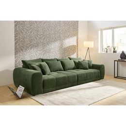 Jockenh&ouml;fer Big-Sofa &raquo;Moldau, B. 306 cm, mit Federkernpolsterung, Liegefl&auml;che 120x240 cm&laquo; Mega-Sofa im XXL-Format, Federkern, 12 Kissen gr&uuml;n Cord: 100% Polyester 