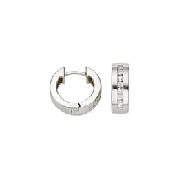 Firetti Damen Paar Creolen &raquo;Schmuck Geschenk Silber 925 Ohrschmuck Ohrringe Kristall&laquo; mit Zirkonia (synth.) silber 14,5mm, Silber 925 (Sterlingsilber)