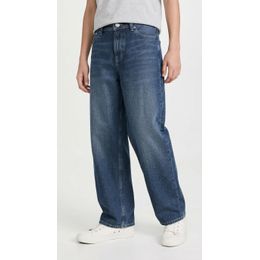 Jack & Jones Kinder Relax-fit-Jeans "JJIDAVE JJORIGINAL SQ 138 SN JNR", blau, Gr. 134, JACK & JONES JUNIOR, Abriebeffekte, Denim/Jeans, Obermaterial: 100%
